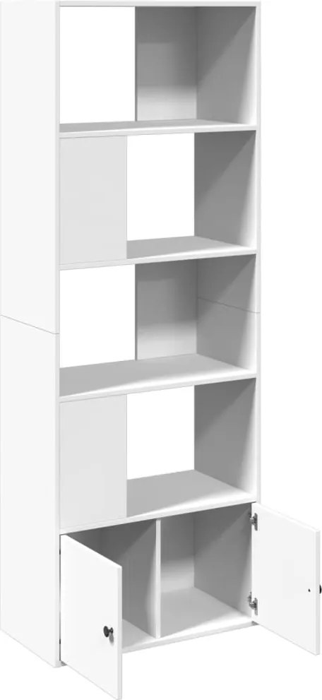Knihovna bílá 70 x 36 x 189 cm kompozitní dřevo 3295317