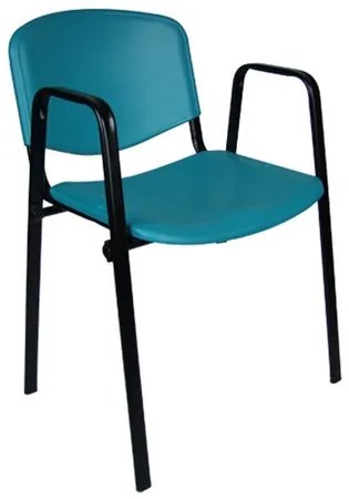 Konferenční židle ISO plastová s područkami RAL-8002