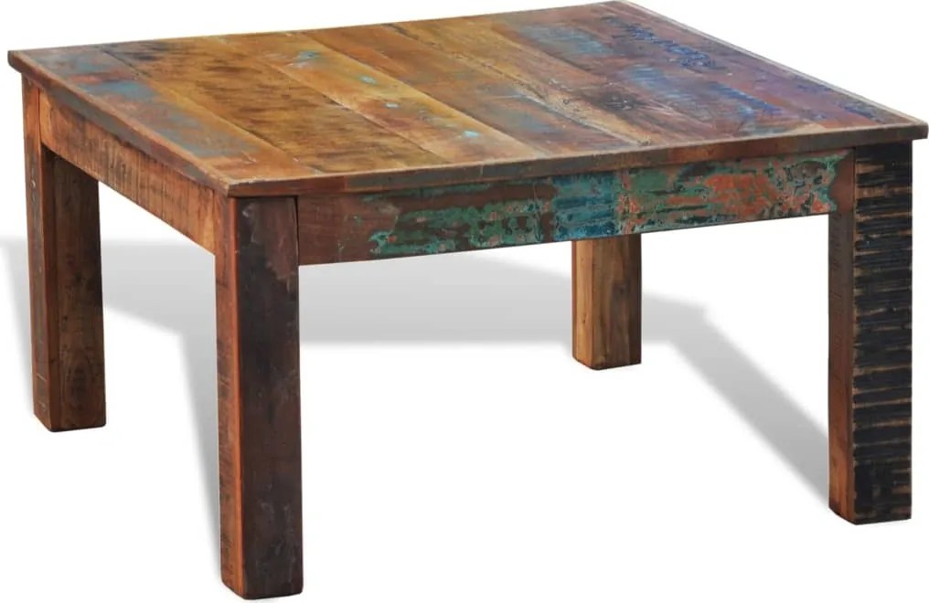 vidaXL Konferenční stolek čtvercový recyklované dřevo [240959]