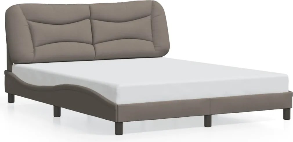 Rám postele s LED bez matrace Hvar Taupe 160x200 cm Látka 3213715