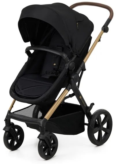 KINDERKRAFT - Kombinovaný kočárek 3v1 MOOV 2 Pure black + autosedačka MINK PRO