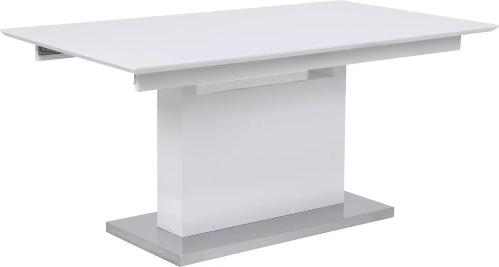 Bílý rozkládací jídelní stůl Nik HG 160/220 cm