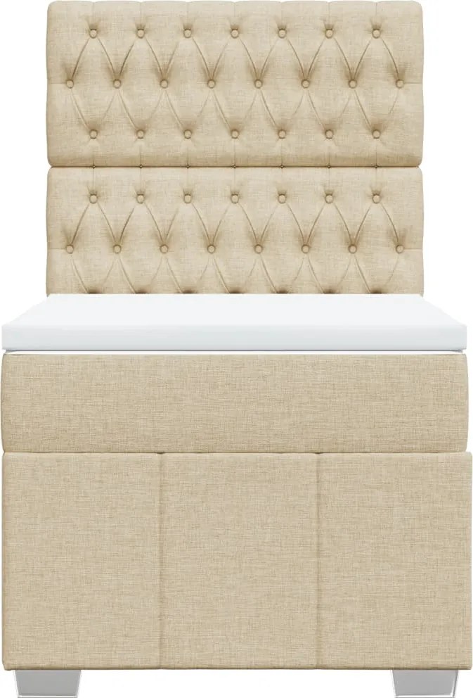 Box spring postel s matrací krémová 80 x 200 cm textil 3291507