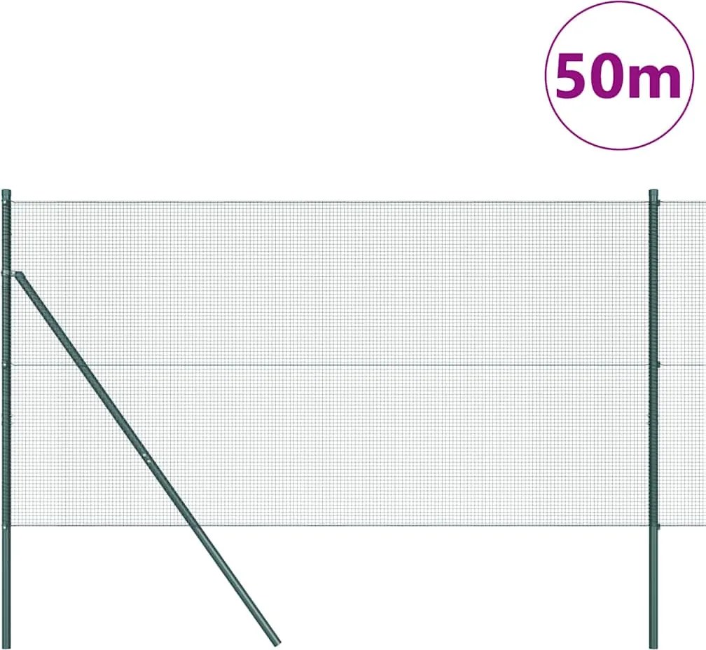 Zemní upevnění svařované drátěné ploty 50 x 1,2 m Zelená 3351764