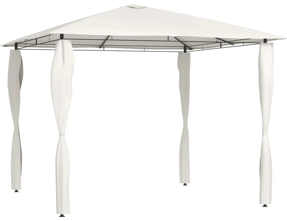 Altán s krytými sloupky 3 x 3 x 2,6 m krémový 160 g/m² 313605