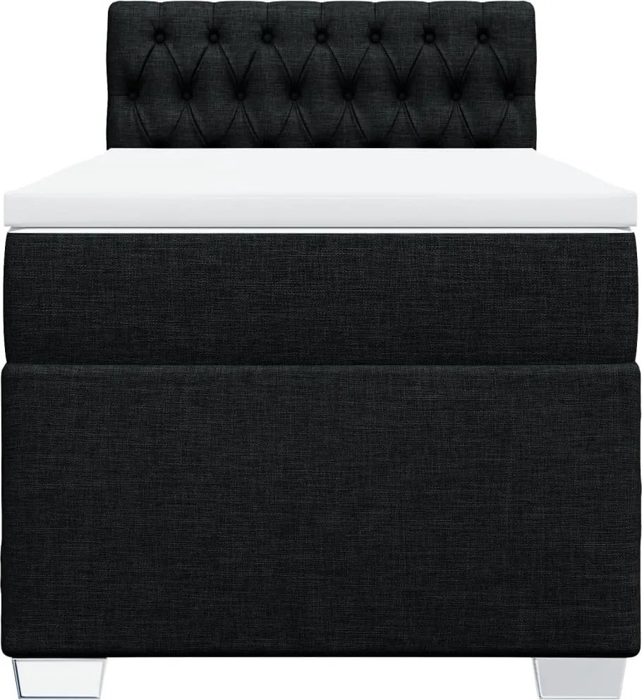 Box spring postel s matrací černá 100 x 200 cm textil 3285808