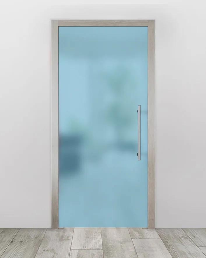 Celoskleněné dveře do pouzdra - Satinato modrá Průchozí šířka (cm): 60, Průchozí výška (cm): 210