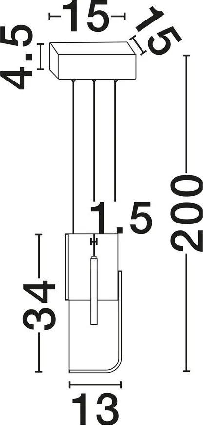 Světle šedé kovové LED stmívatelné závěsné svítidlo Totem – Nova Luce