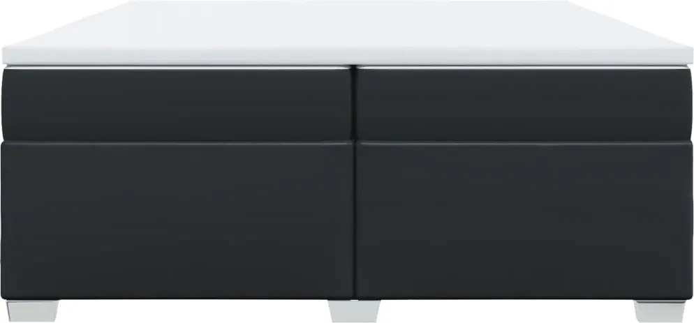 Box spring postel s matrací černá 200x200 cm umělá kůže 3285225