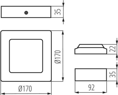 LED svítidlo Kanlux KANTI V2LED 12W-NW-W neutrální bílá 4000K 28950