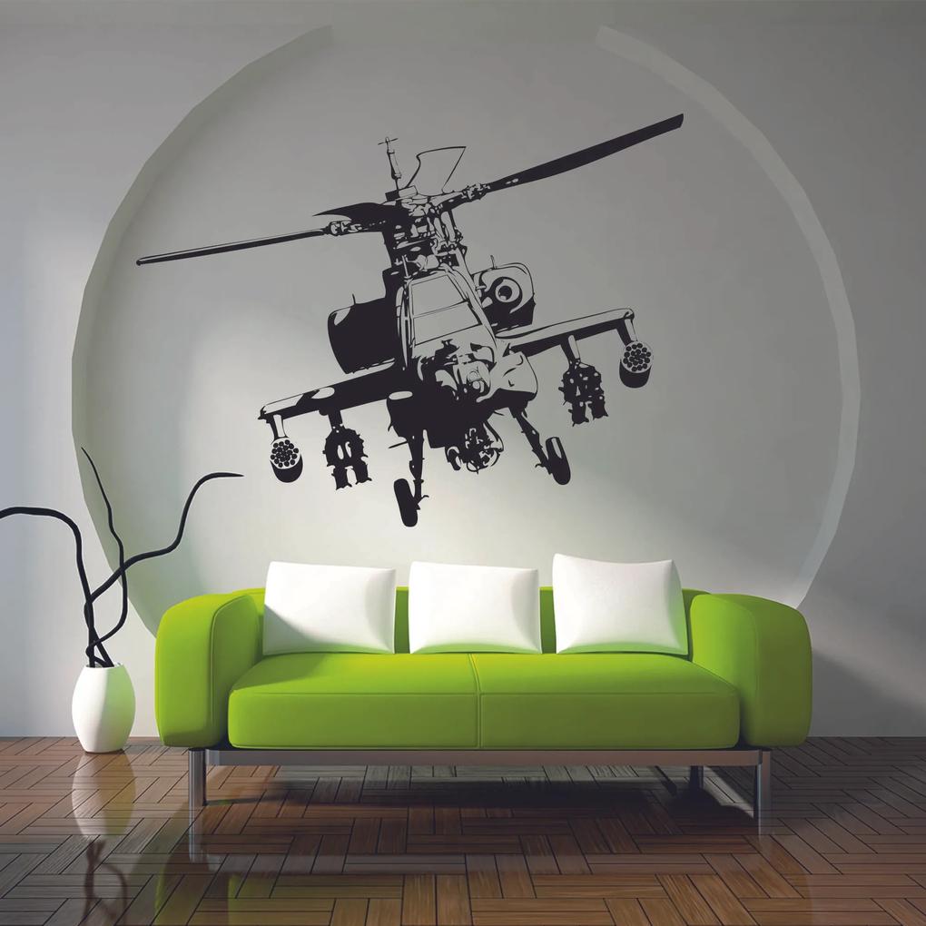 Samolepka na zeď - Vrtulník APAČ (120x90 cm) - PopyDesign