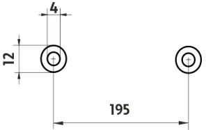 Nimco Držák na ručníky, 21 cm MAYA černá - MAC 29060-90