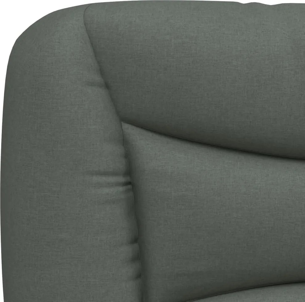 Postel s matrací Hvar tmavě šedá 80 x 200 cm textil 3208493