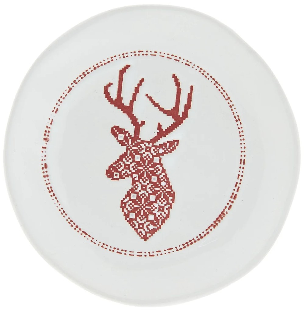 Dezertní talířek s motivem jelena - Ø 14*2 cm