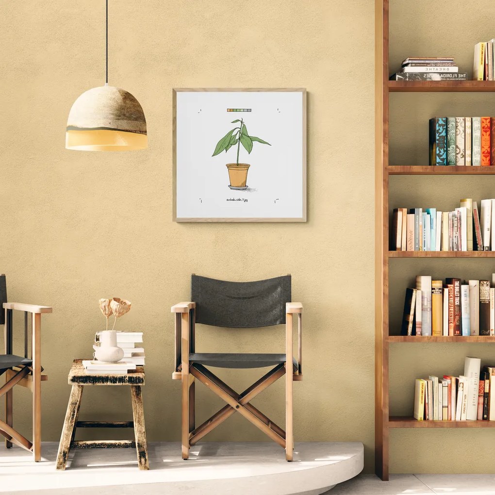 Filip Zatloukal | Avokádo Rám: Bílý, Velikost: 60 x 60 cm