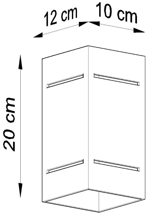 Nástěnné svítidlo Blocco, 1x bílé kovové stínítko