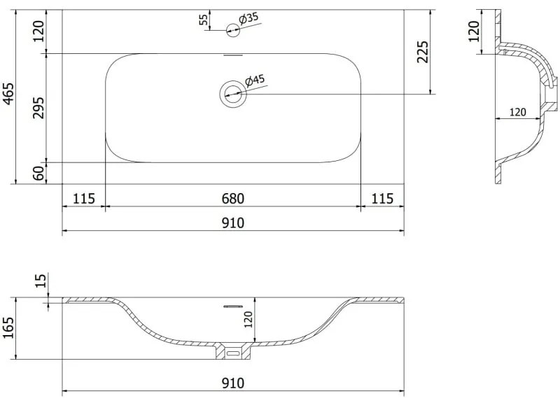 Mexen Orio, koupelnová skříňka 90 cm s umyvadlem Vela, 1 zásuvka, bílá lesklá, 91A10-09023-1-BF00-W23M00