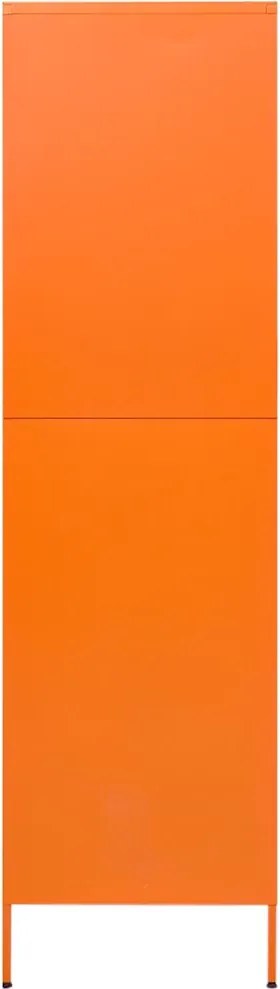 Šatní skříň oranžová 90 x 50 x 180 cm ocel 336246