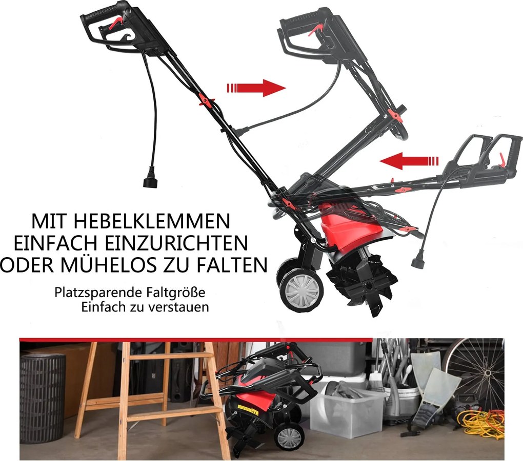 Costway Elektrický kultivátor a kultivátor mini kultivátor elektrický kultivátor