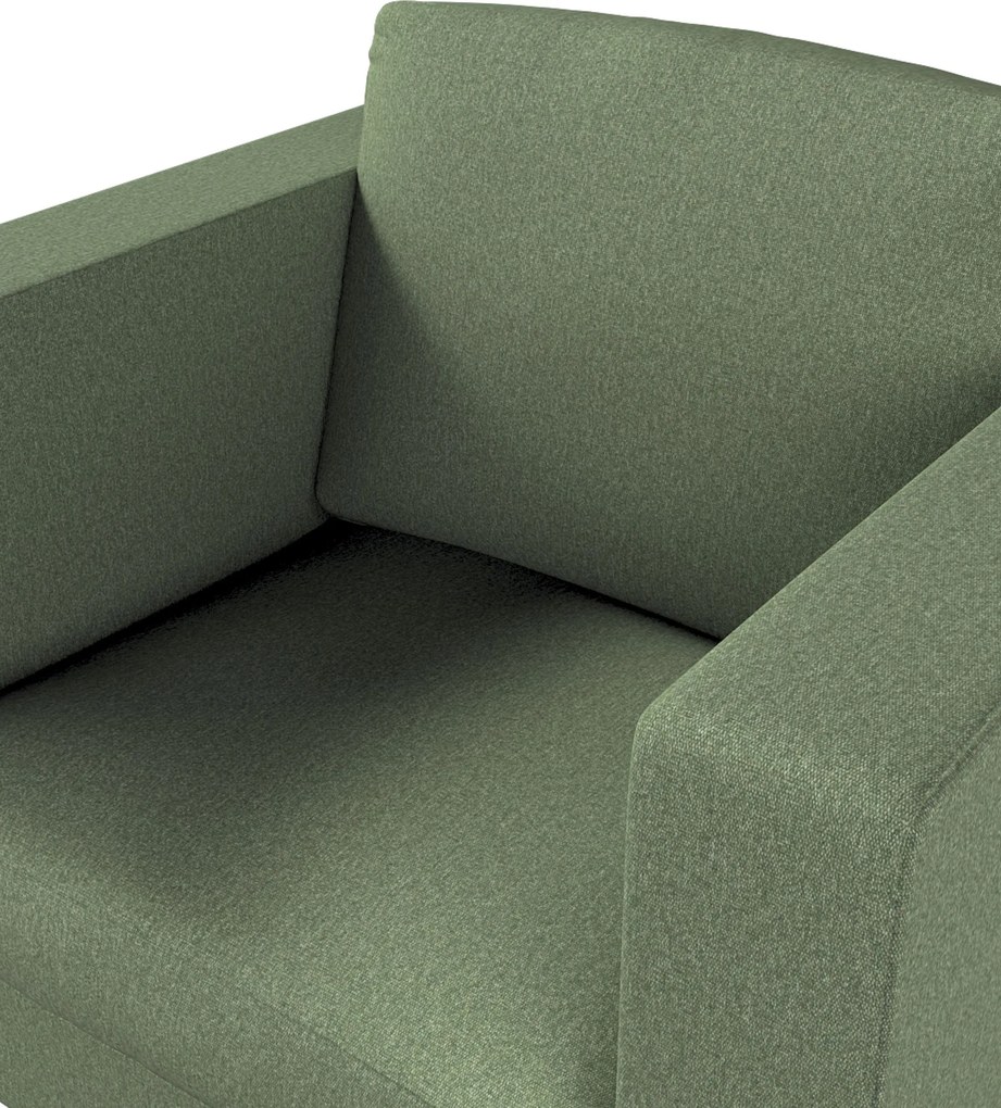 Potah na křesko IKEA Karlanda, krátký barva zelená látka pletený vzor
