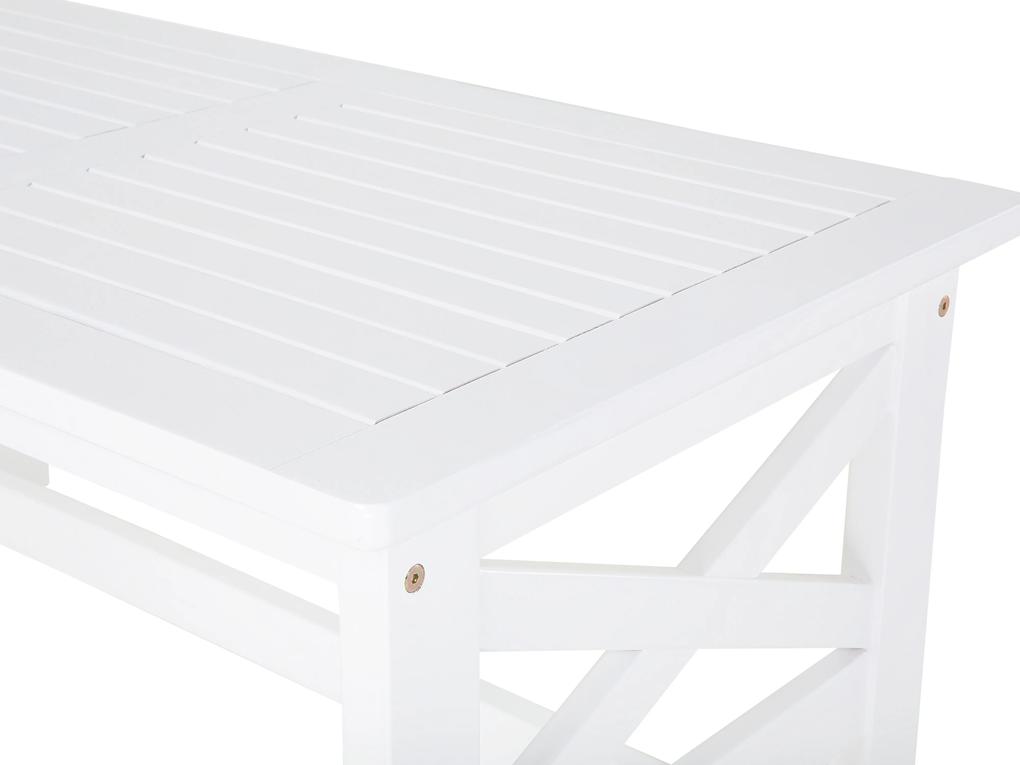 Bílý zahradní dřevěný stůl BALTIC Beliani