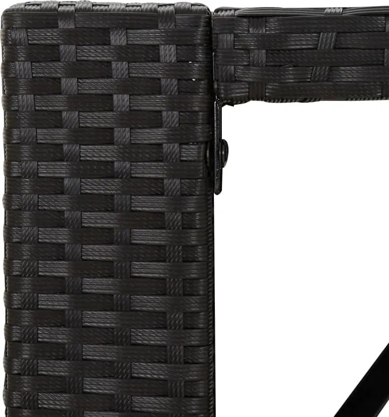 5dílný zahradní barový set s poduškami černý polyratan 3261507