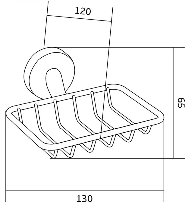 Závěsný obdélníkový držák mýdla MEXEN REMO - kov - zlatý, 7050751-50