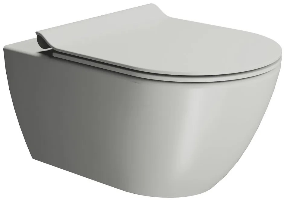GSI GSI, PURA závěsná WC mísa, Swirlflush, 36x55cm, Cenere dual-mat, 881517