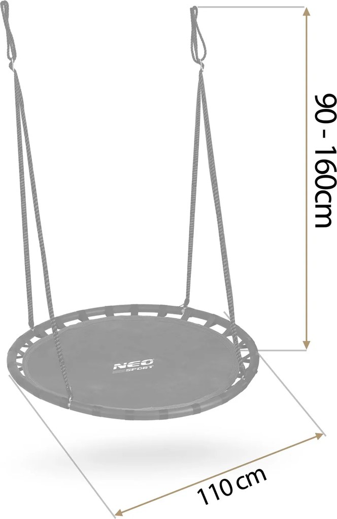 Hnízdová houpačka Neo-Sport Swingo 110 cm pro děti a zahradní zábavu