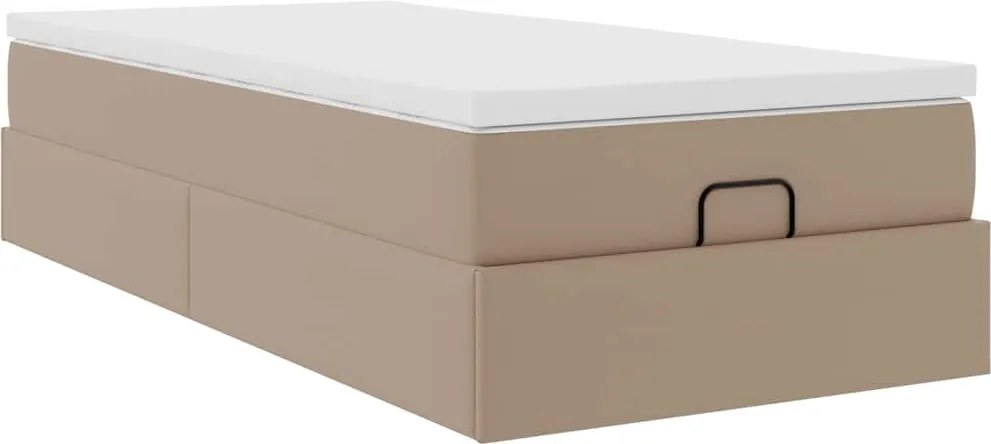 Osmanský rám postele s matrací cappuccino 90x200cm umělá kůže 3311020