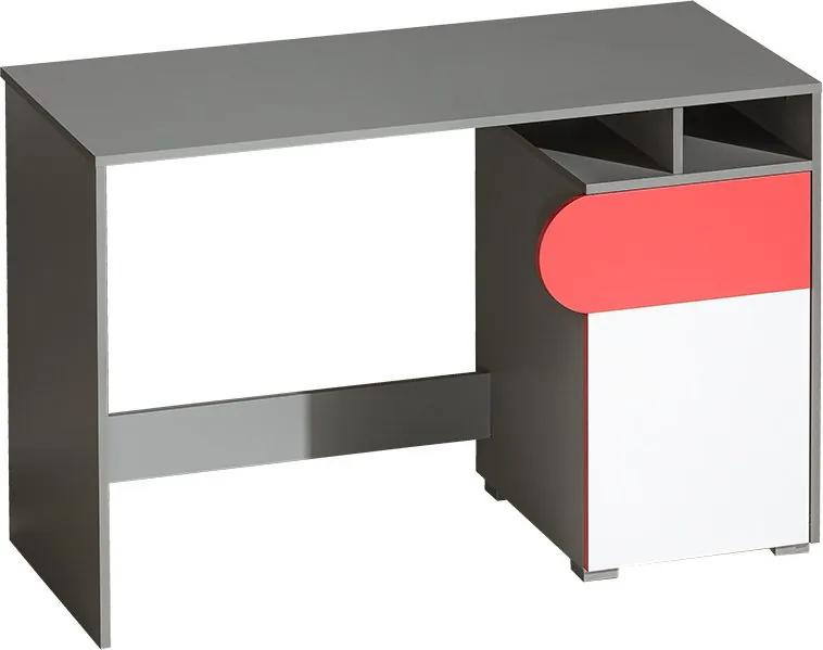 Casarredo FUTURO F8 pracovní stůl grafit/bílá/výběr barev | barva: dol-sv-grafit-bila-d-zelena-mamba