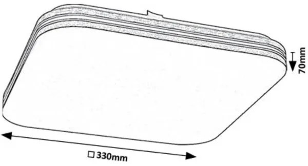 Rabalux 71174 - LED Stropní svítidlo OSCAR LED/18W/230V 4000K 33x33 cm