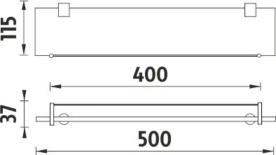 Nimco Police s ohrádkou, 50 cm BORMO černá - BRC 11091BX-50-90
