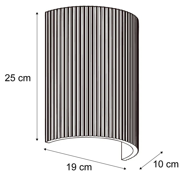 Skandinávská nástěnná lampa béžová oválná - Plaster