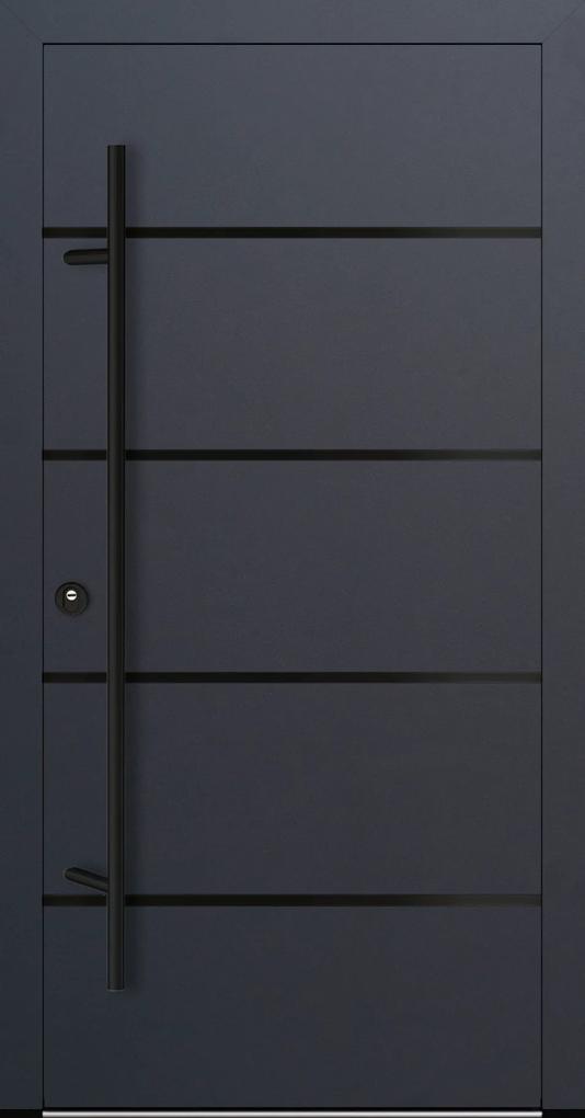 FM Turen - Feldmann & Mayer Vchodové dveře s ocelovým opláštěním FM Turen model DS32 blackline Orientace dveří: Levé, otevírání dovnitř, Dekor: Antracit, Standardní rozměr dveří včetně rámu: 98 cm x 208 cm - vnější rozměr rámu