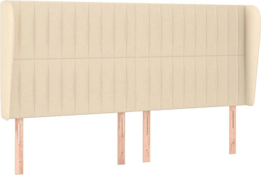 Box spring postel s matrací krémová 200x200 cm textil 3128714
