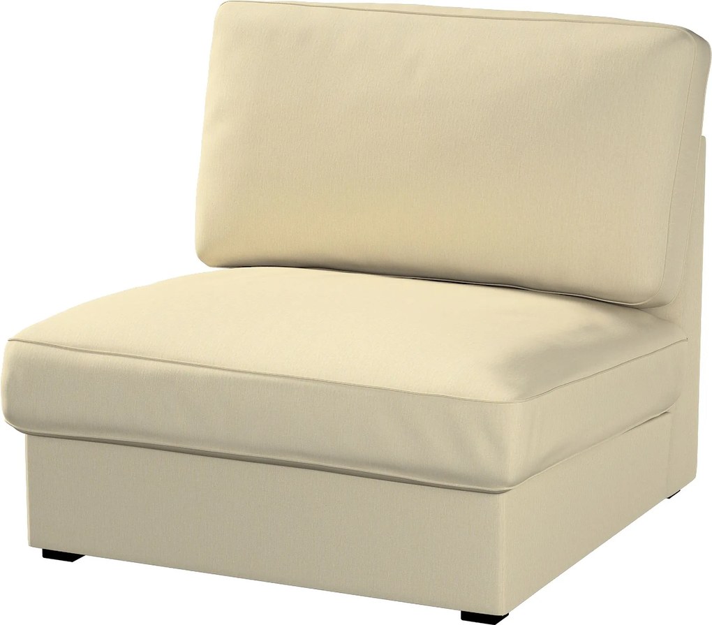 Potah na neskládací křeslo IKEA Kivik barva krémová látka lesklé, pletený vzor