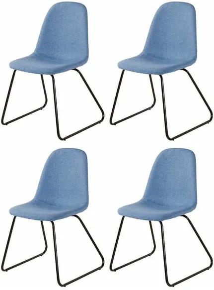 Sada 4 modrých jídelních židlí Støraa Colombo