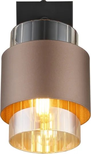 Globo 15560-1C - Nástěnné bodové svítidlo MILLEY 1xE27/40W/230V černá/bronzová