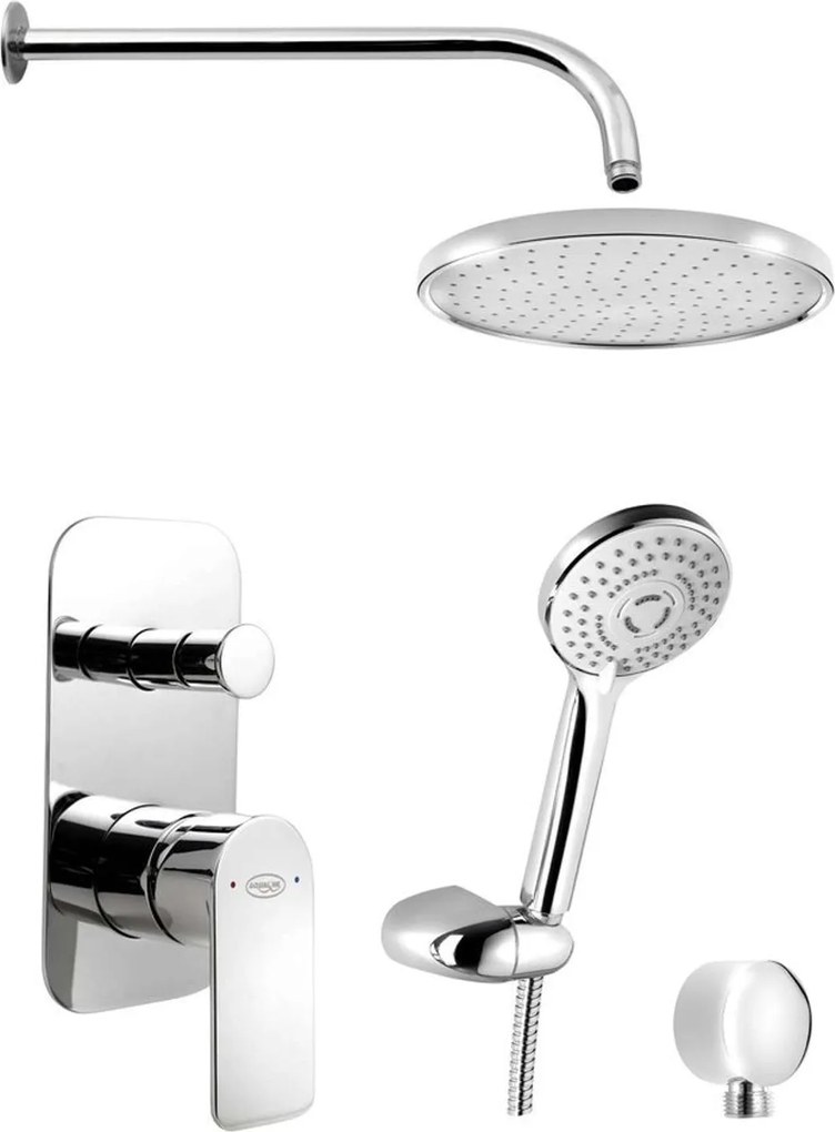 Aqualine Daphne - Sprchový set s baterií pod omítku, pro 2 spotřebiče, 2 proudy, chrom DH943