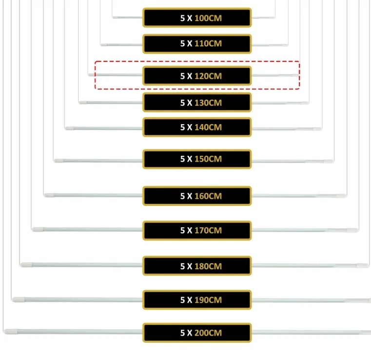 Erga Erga, stropní věšák na sušení prádla 5x120 cm, bílé, ERG-SEP-10SUSSUF5PP12