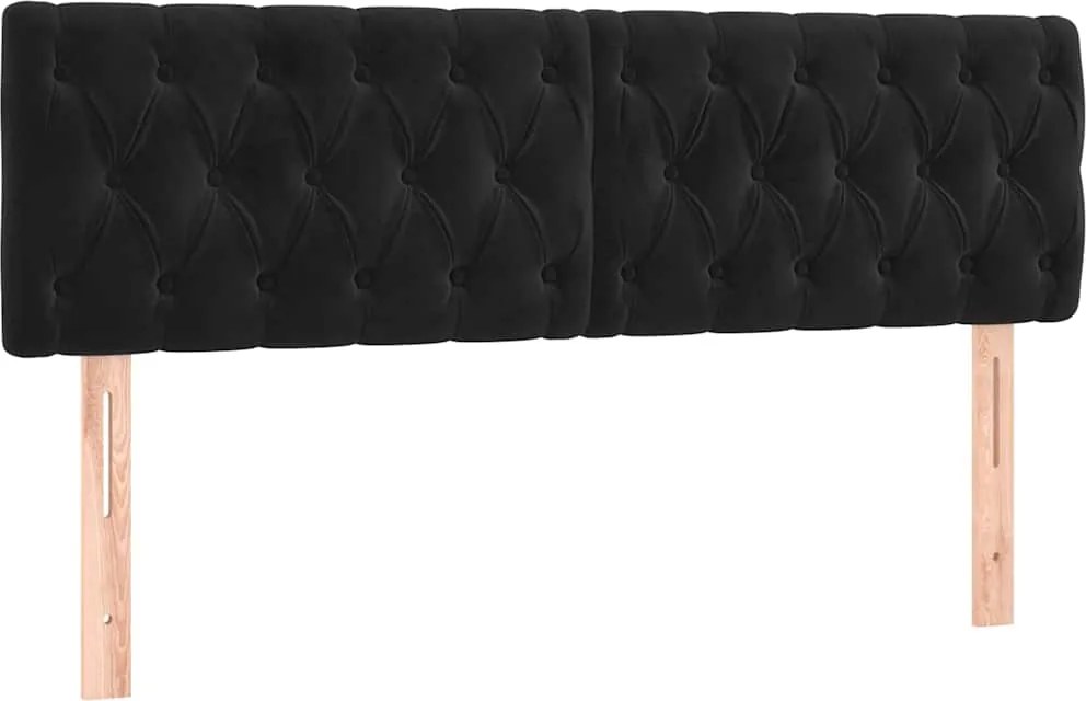 Box spring postel s matrací černá 140x200 cm samet 3127675