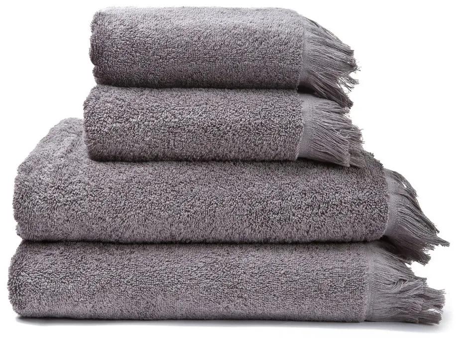 Sada 2 šedých ručníků a 2 osušek ze 100% bavlny Bonami, 50 x 90 + 70 x 140 cm