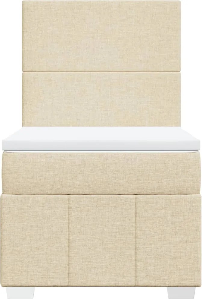 Box spring postel s matrací krémová 100 x 200 cm textil 3291577