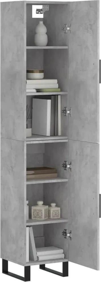 Skříň highboard betonově šedá 34,5x34x180 cm kompozitní dřevo 3198813