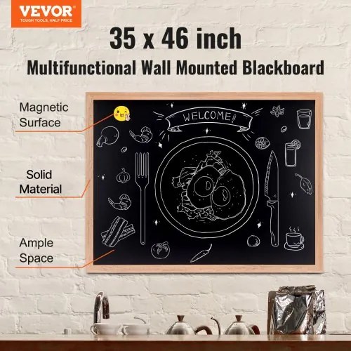 Magnetická tabule, závěsné cedule s křídami a gumou – MPB-3546