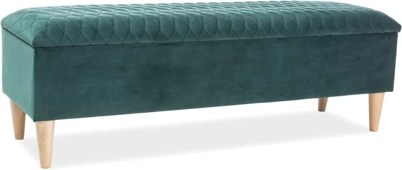 Expedo Lavice MELINA VELVET, 129x45x40, bluvel 78/dub