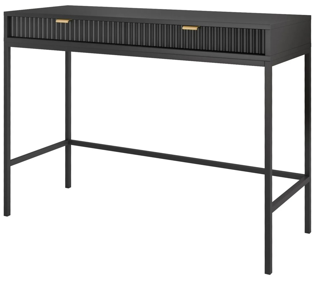 Toaletní stolek Nova 104 cm černý/černý rám