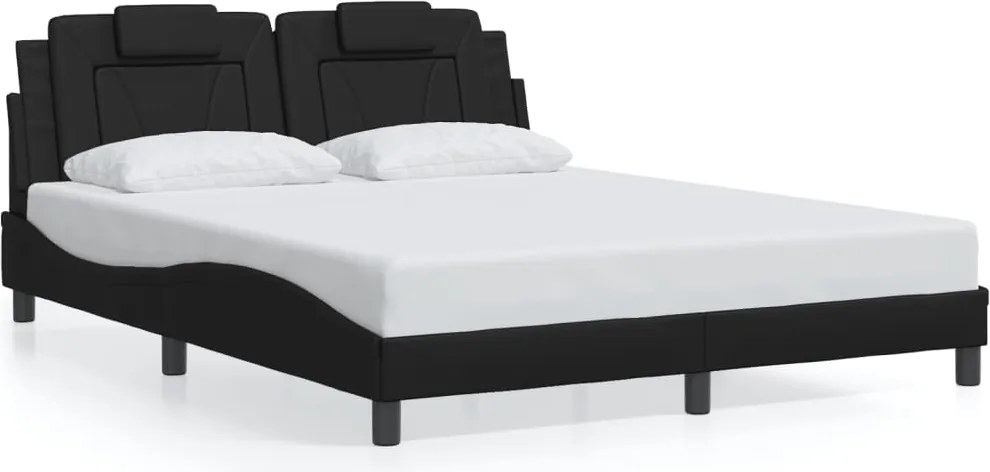 Rám postele Viana s LED bez matrace černý 160 x 200 cm 3214029
