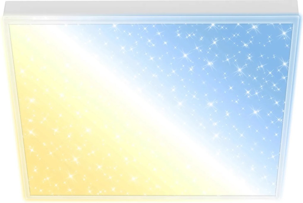 Brilo LED panel s efektem hv. nebe 21 W, 2200 lm, 3000-6500 K, pr. 38 x 7 cm